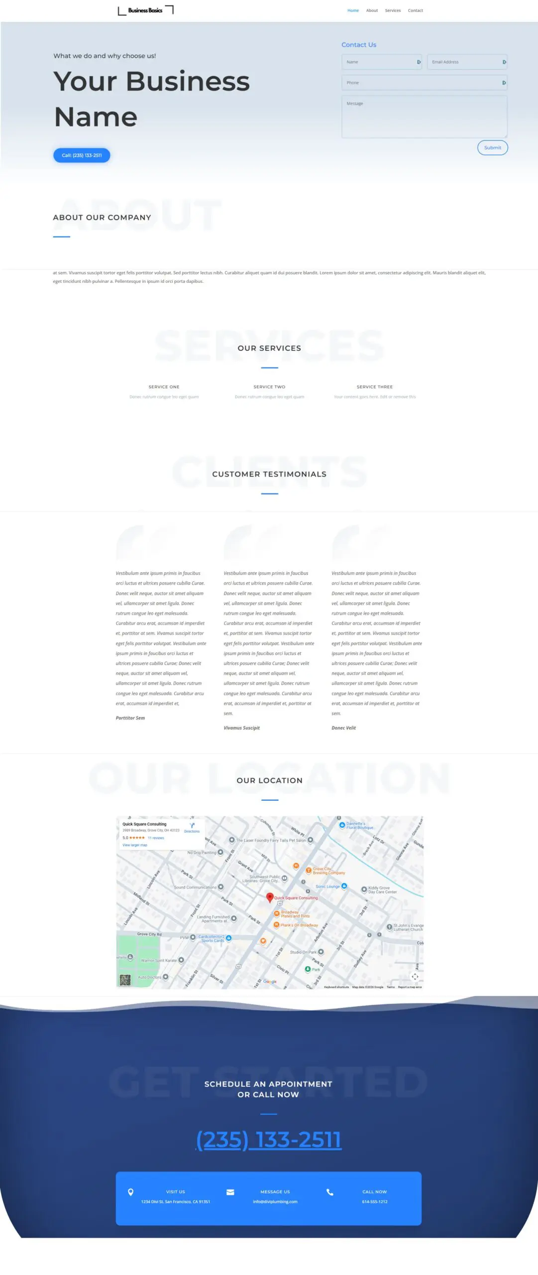 Business Basics Website - www.quicksquare.com